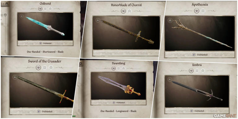The Complete List of the Best Weapons in Oblivion Remastered