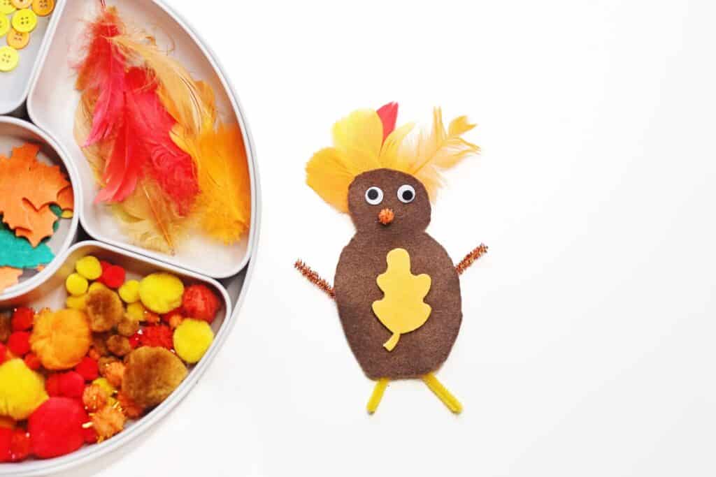 Build a Turkey Thanksgiving Sensory Bin for Toddlers