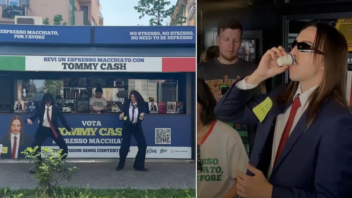 Tommy Cash a caccia di voti in Italia le prova tutte: caffè gratis ...