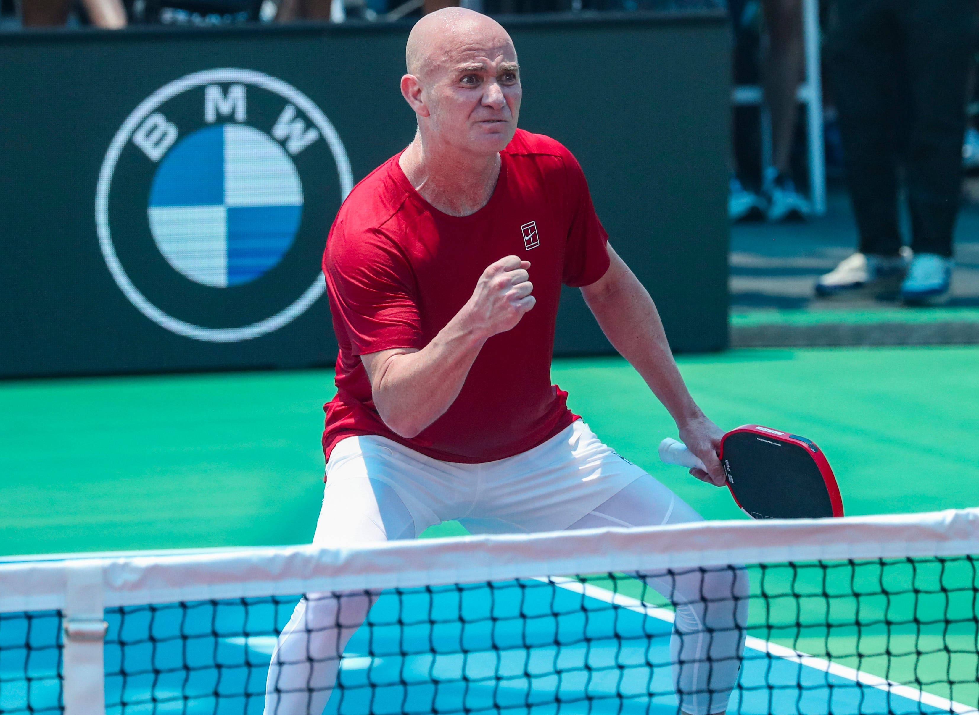Tennis legend Andre Agassi caused big buzz at US Open Pickleball in 2025