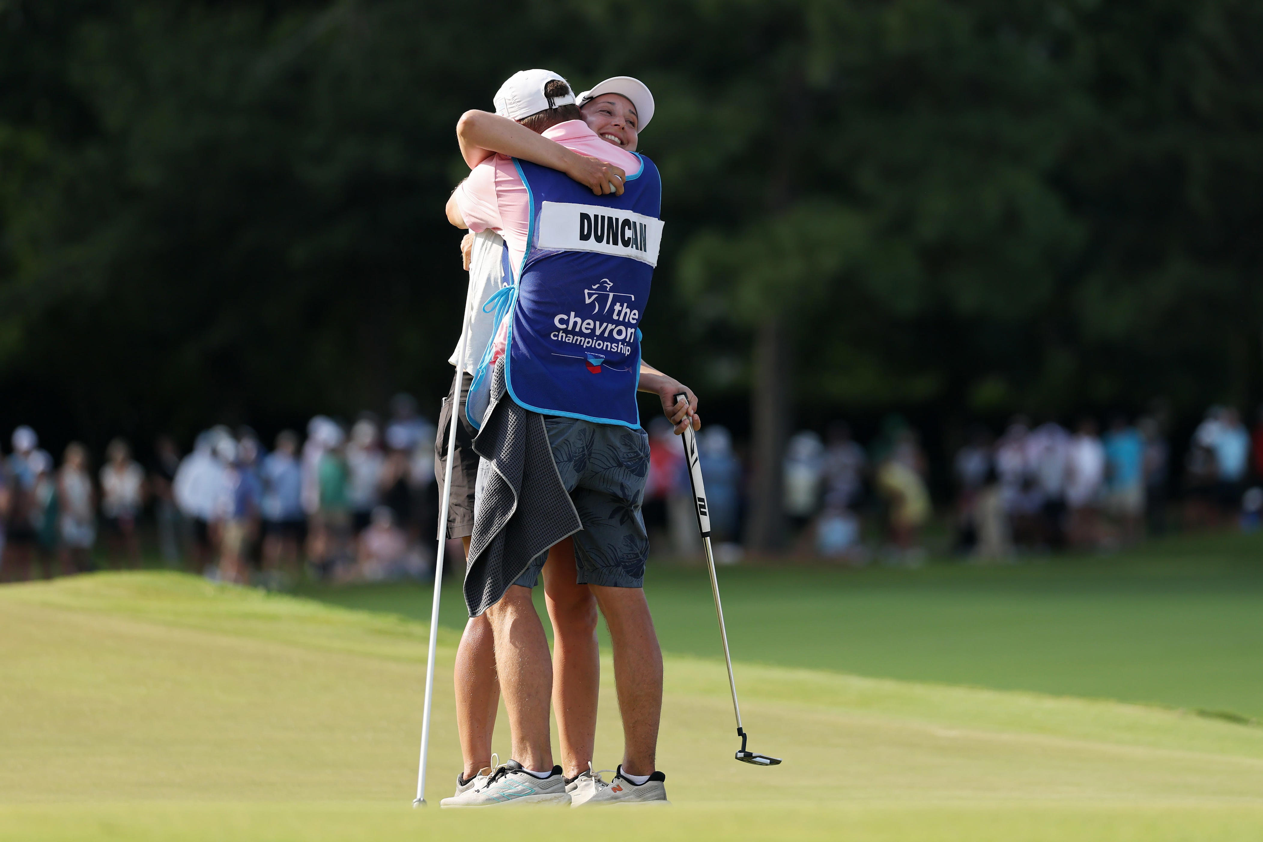 Lindy Duncan didn't win the LPGA Chevron, but the 34-year-old hasn't stopped smiling