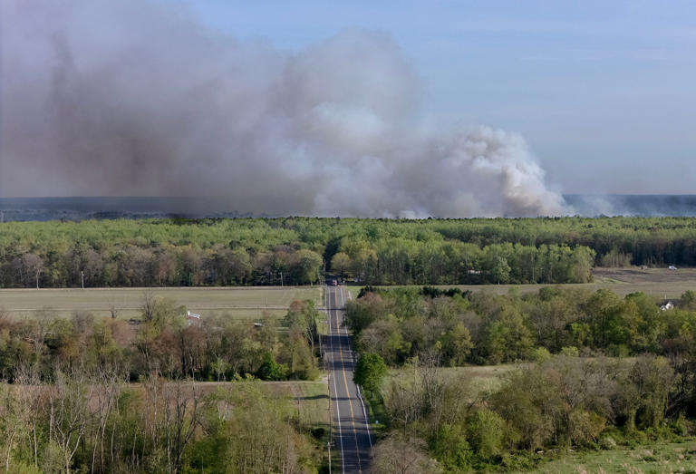 Fire at Joint Base McGuire-Dix-Lakehurst is no threat to people or ...