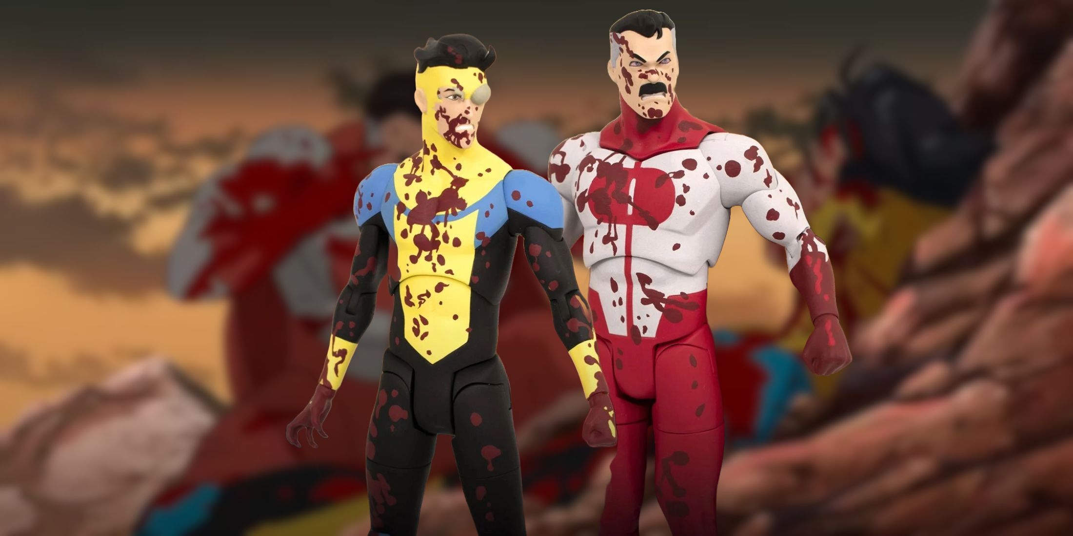 Pre-Order The Invincible Bloody Omni-Man & Invincible Deluxe Action Figures
