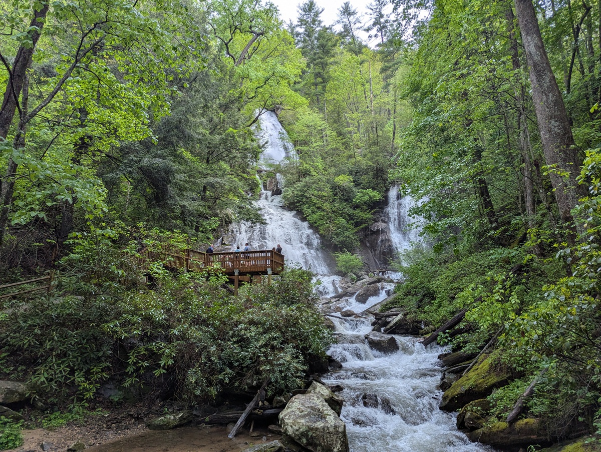 Hiking Anna Ruby Falls in Helen, GA