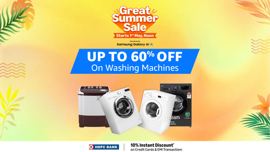 Amazon Summer Sale 2025 LIVE: Best washing machine deals for Prime ...