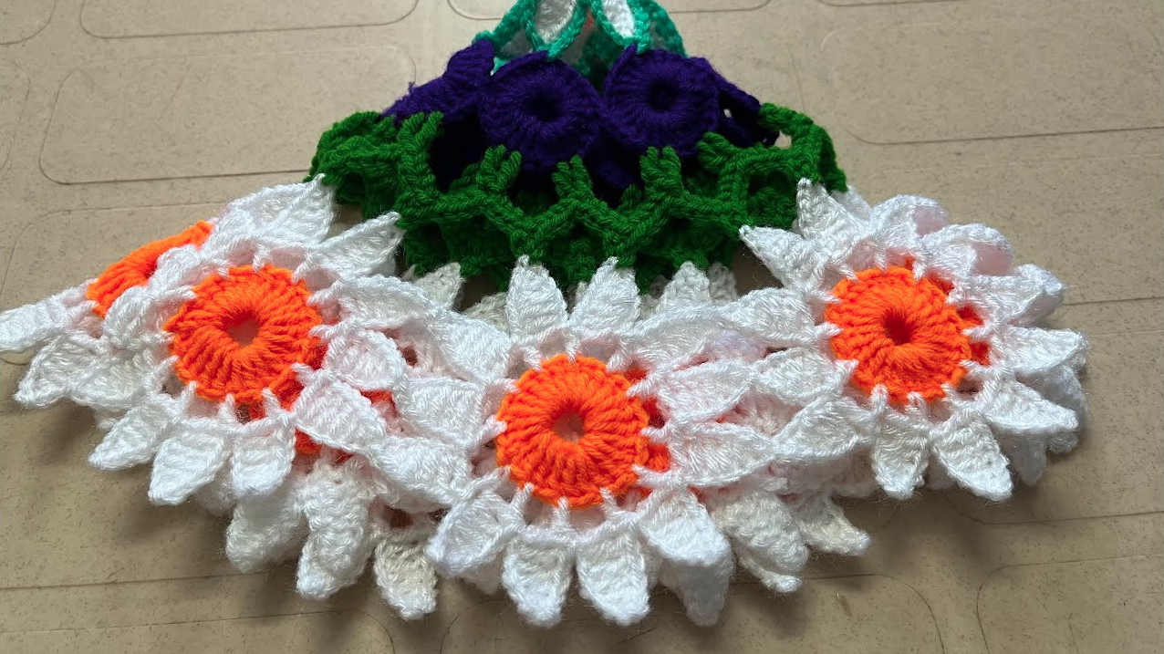 Thalpose New Design! Beautiful Crochet Thalpose, Crochet Rumal & Woolen ...