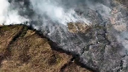 Wildfire rages through Peak District, Derbyshire