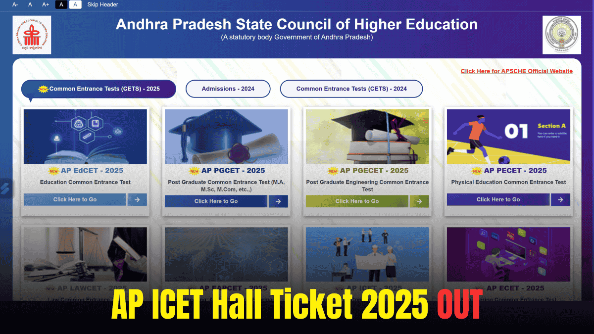 AP ICET Hall Ticket 2025 to be Release Soon at cets.apsche.ap.gov.in ...