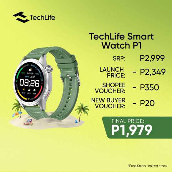 TechLife Smart Watch P1 launches in the Philippines: 5ATM water ...