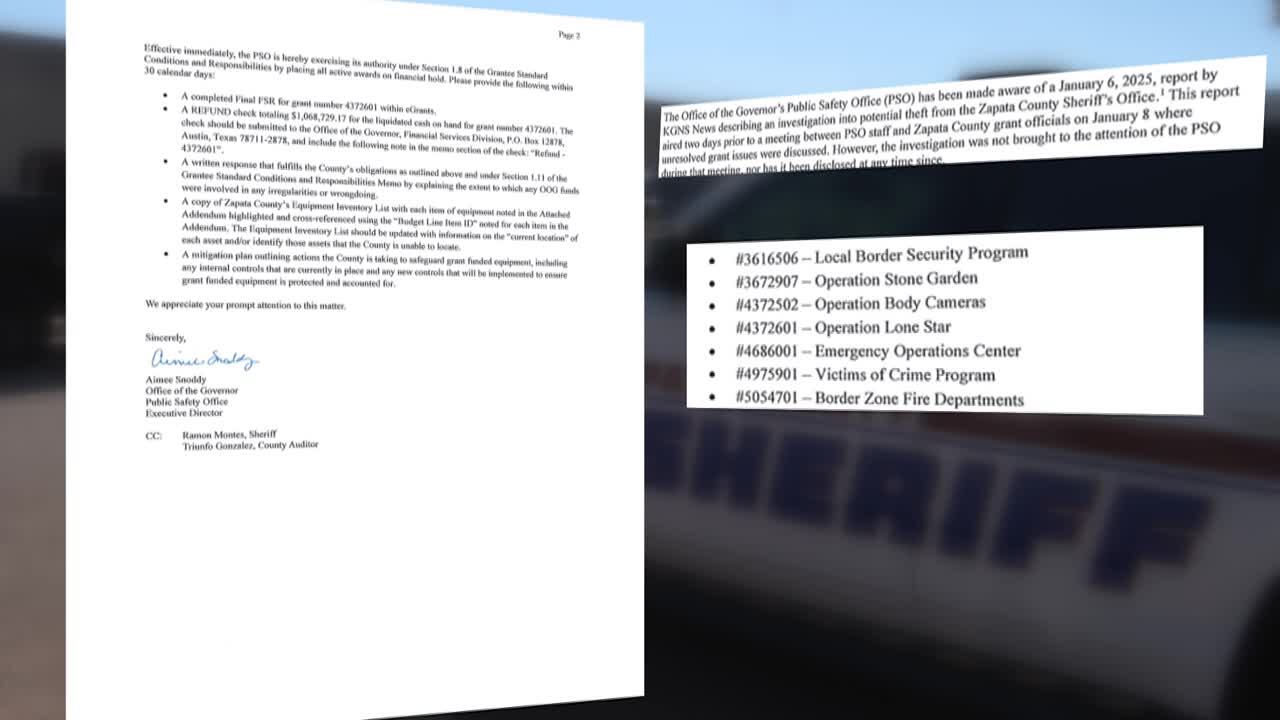 Zapata County pays back Operation Lone Star grant