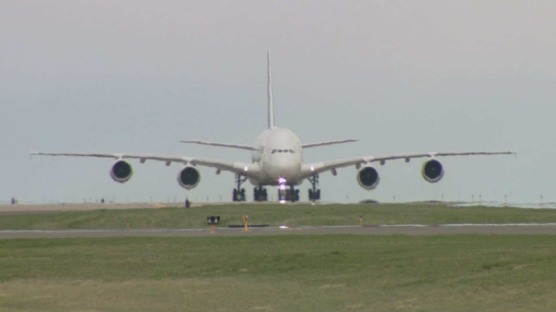 World's largest passenger plane makes first scheduled landing at Denver ...
