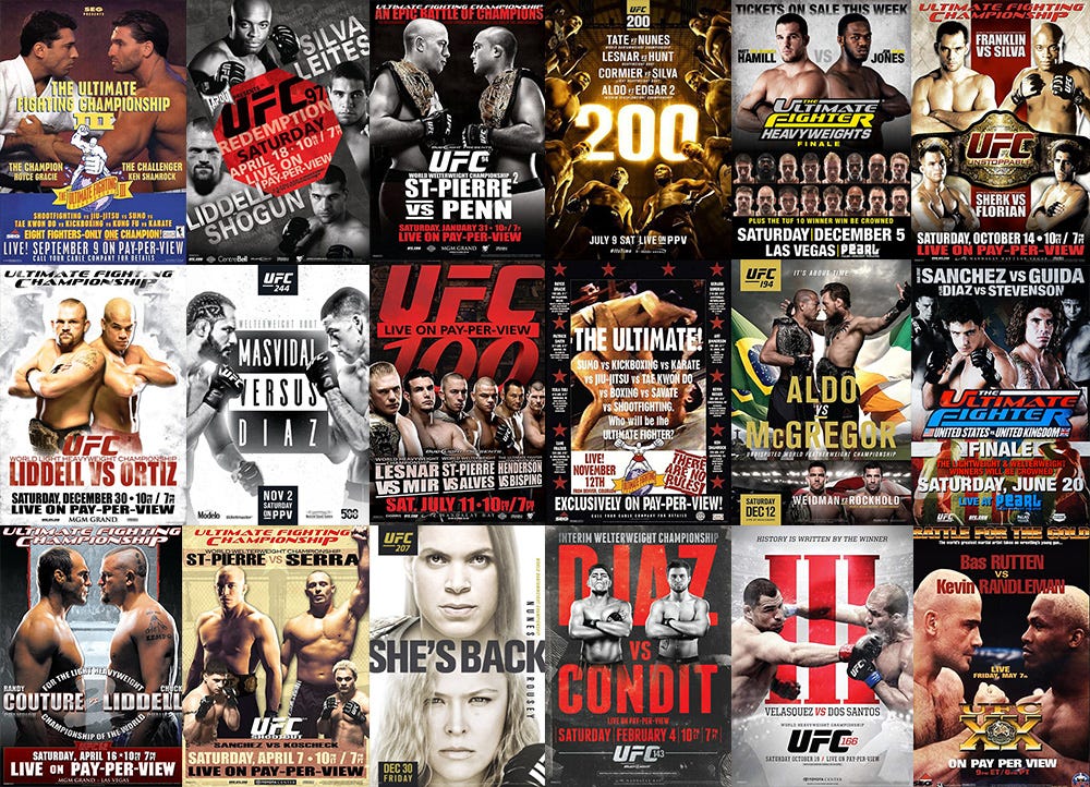 Photos: Every UFC event poster through the years, from the 1990s to ...