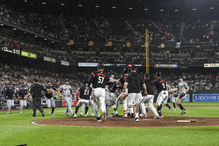 Yankees and Orioles Benches Clear Following Contact at Second Base