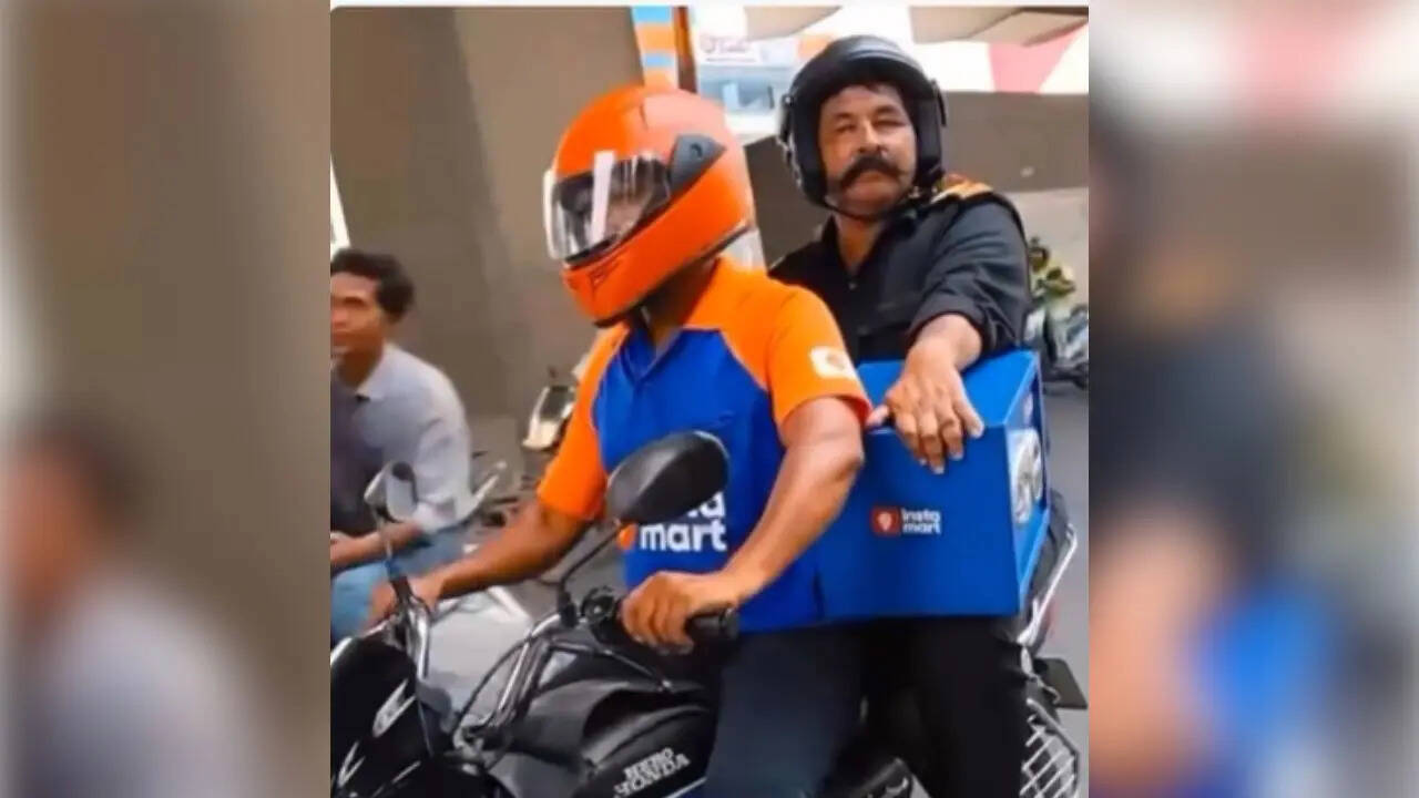 'Z+ Security': Swiggy Instamart Delivers Gold With 'Bodyguard' On Bike ... 'Z+ Security': Swiggy Instamart Delivers Gold With 'Bodyguard' On Bike ...