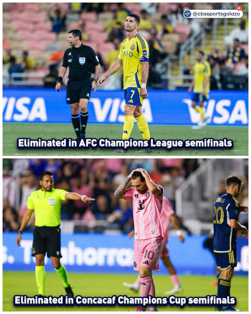 ‘라이벌답네’ 호날두는 ACLE 결승 좌절, 메시도 COCACAF 챔피언스컵 4강에서 고배