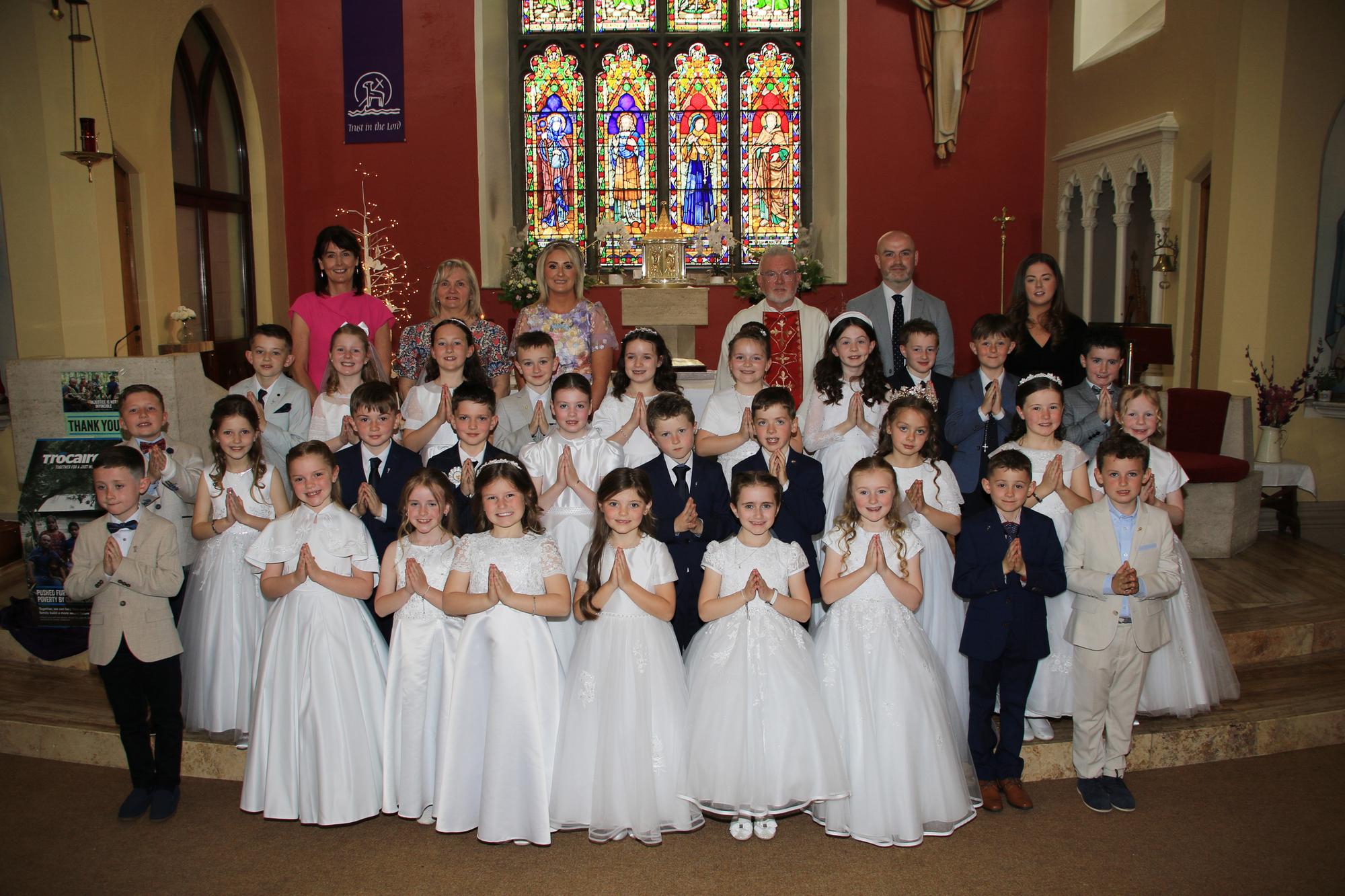 Pictures as St Bronagh's PS, Rostrevor pupils celebrate Holy Communion