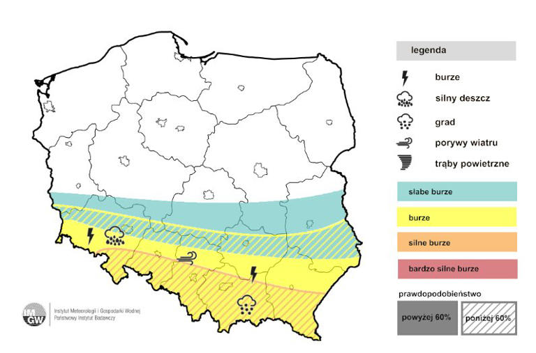 Seria silnych burz uderzy wkrótce w Polskę. Załamanie pogody dotknie cały kraj