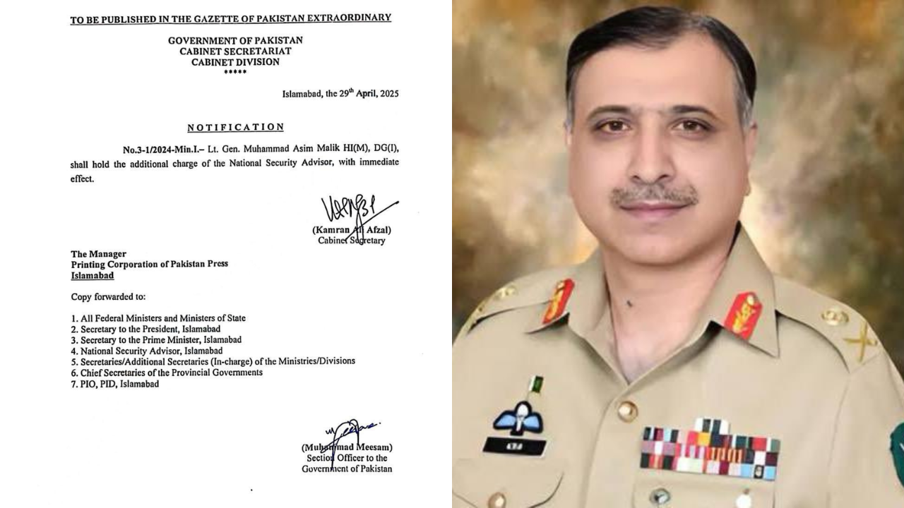 Who is Lt Gen Muhammad Asim Malik? Pakistan’s new NSA and serving ISI chief