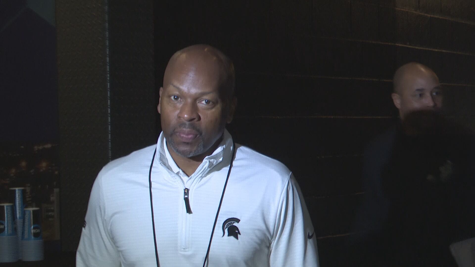 Former Michigan State Athletic Director Alan Haller reacts to departure