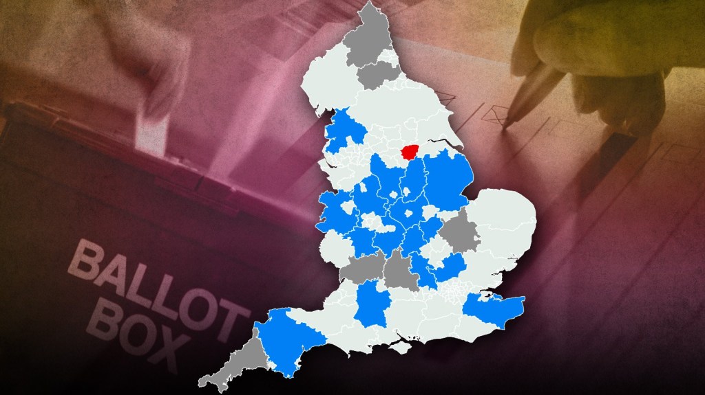 Map shows which areas of the UK are voting this week in the 2025 local ...