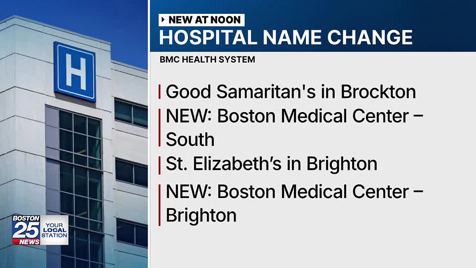 Healthcare system unveils new names for 2 Massachusetts hospitals