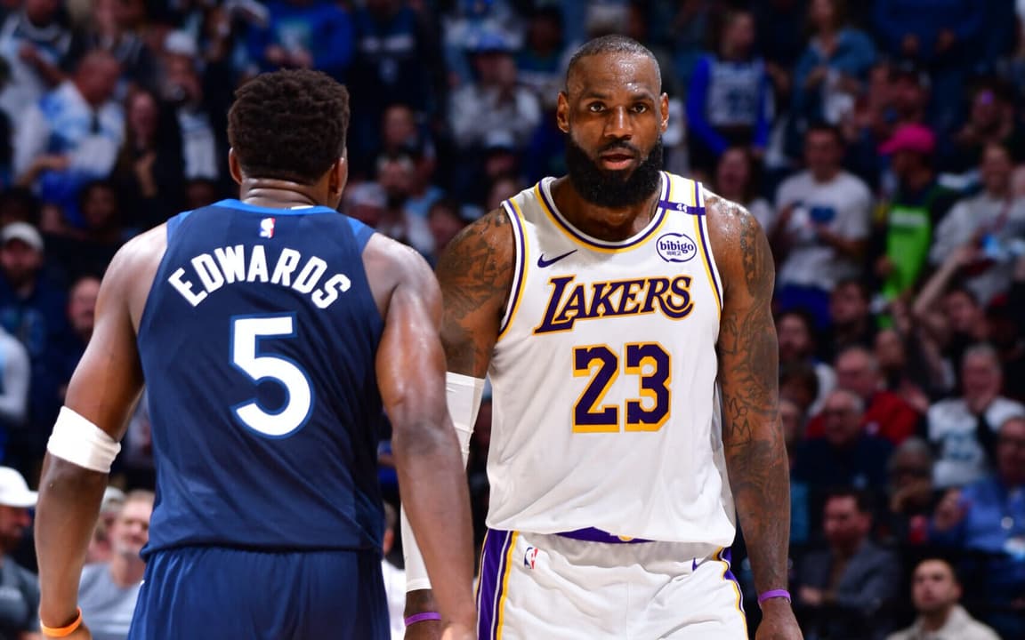 LeBron manda recado para Edwards após eliminação nos playoffs da NBA