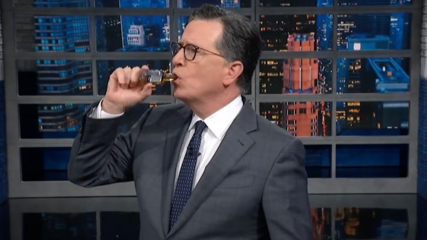 Stephen Colbert Takes a Swig of Jack Daniel's While Dishing on ...