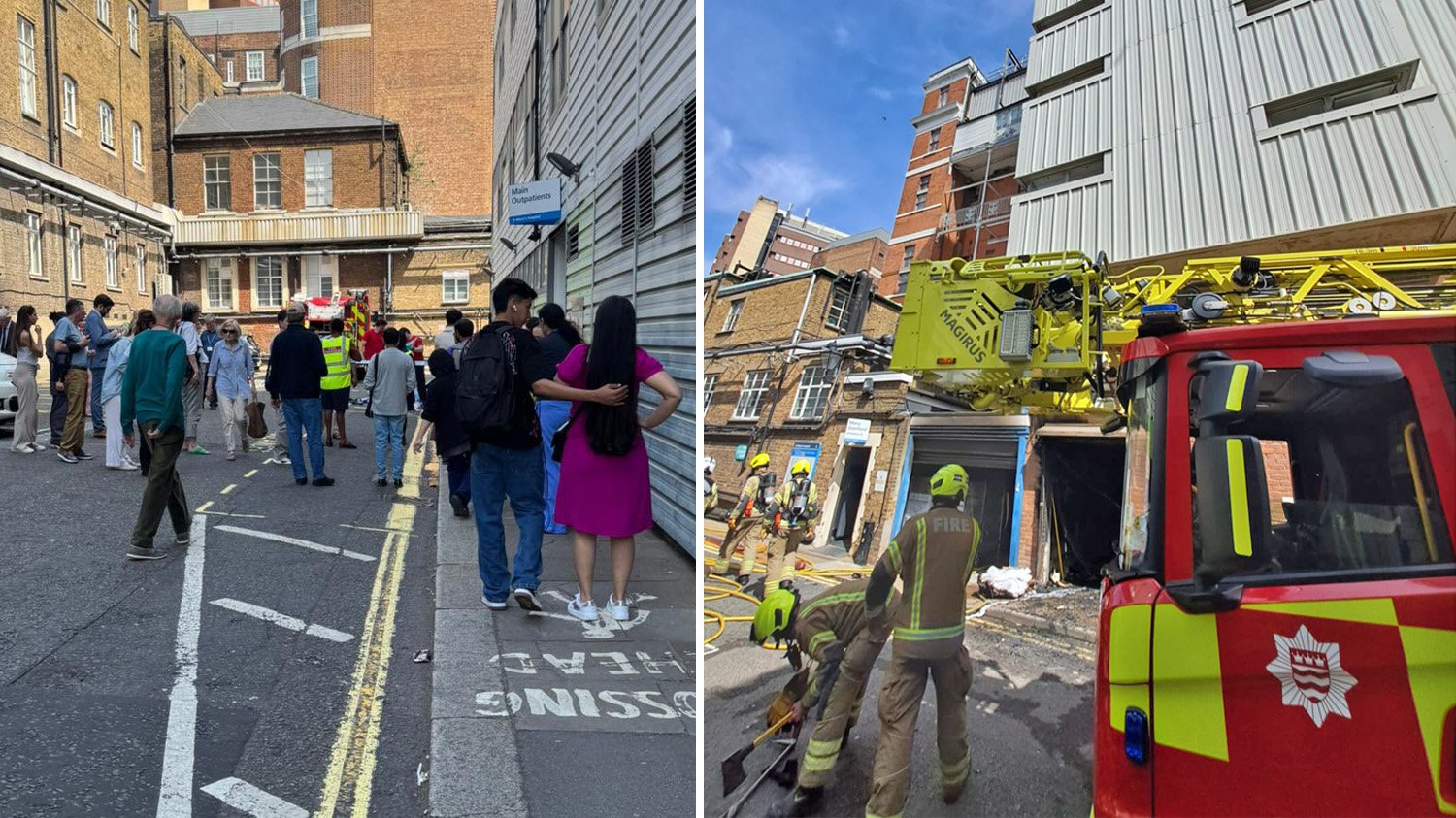 Major London hospital evacuated after fire breaks out