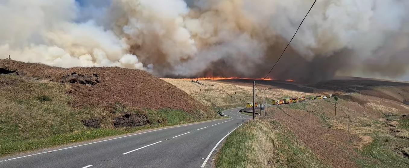 What is on fire near Sowerby Bridge: 18 crews scrambled to Calderdale ...