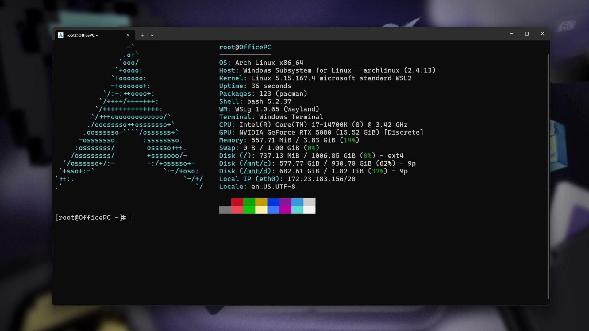 Windows 11's WSL 2 now officially has support from Arch Linux