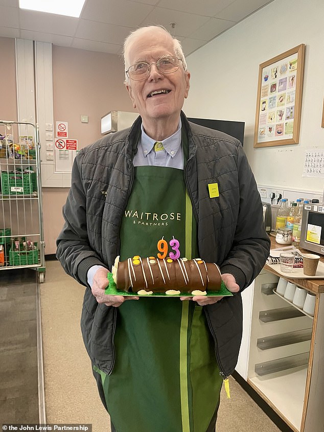 I'm 93 and work on the tills at Waitrose - they took me on at 80 and it ...