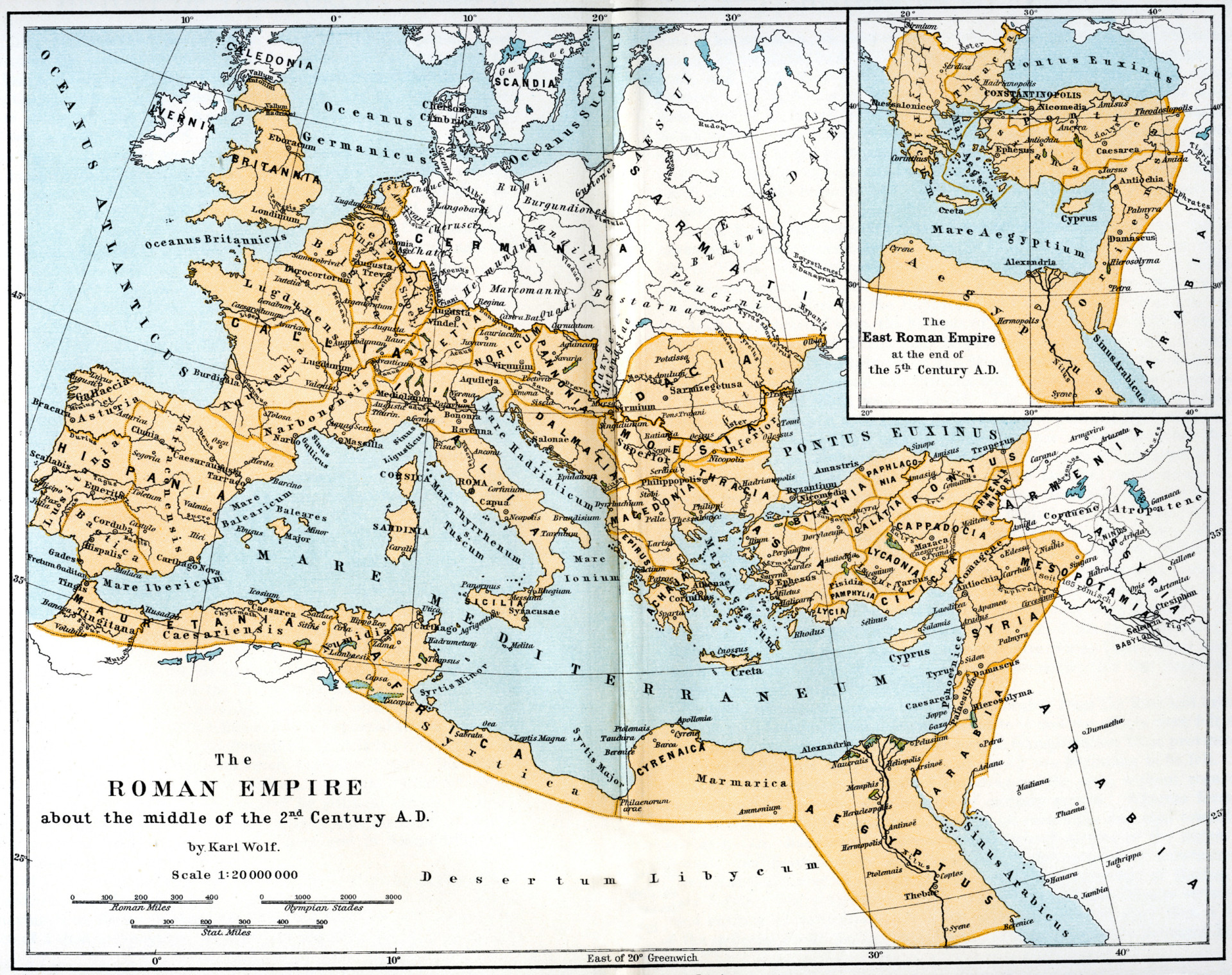 Why did Roman Emperor Hadrian build a wall?