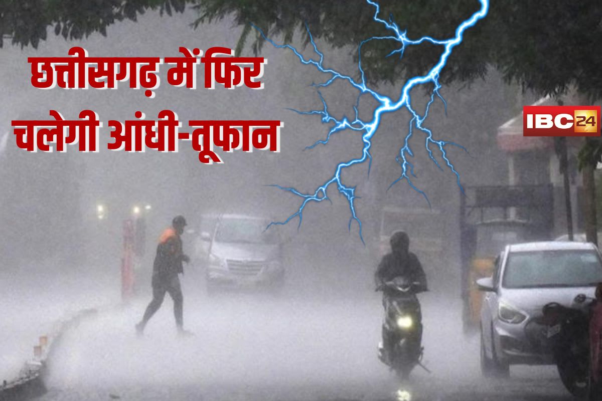 CG Weather Update Today: छत्तीसगढ़ में फिर चलेगी आंधी-तूफान! इन जिलों ...