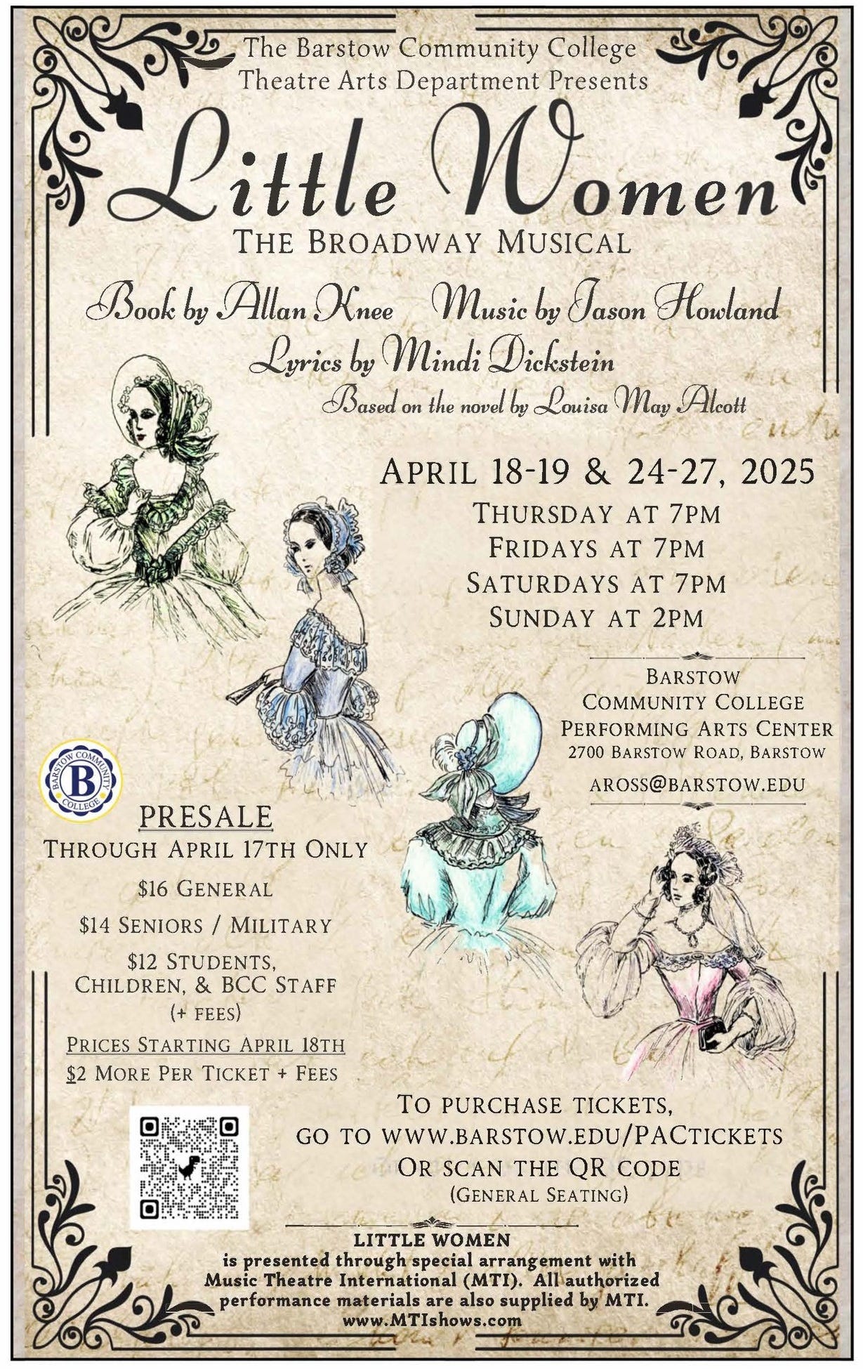 Barstow Community College will present 'Little Women, The Musical'