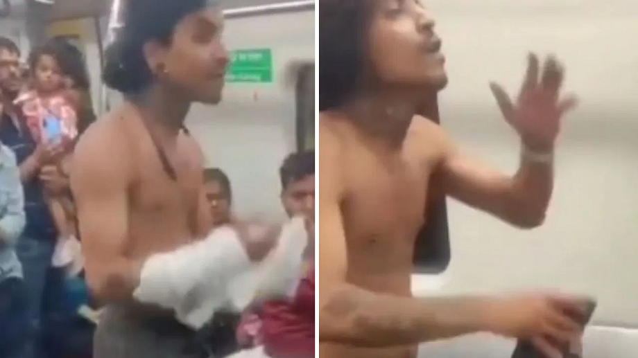 Viral: 'Come on, let's fight', fierce fight in Delhi Metro, people tore each other's clothes ...