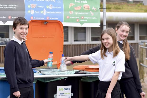 Cornish secondary school leading the way with three new recycling stations