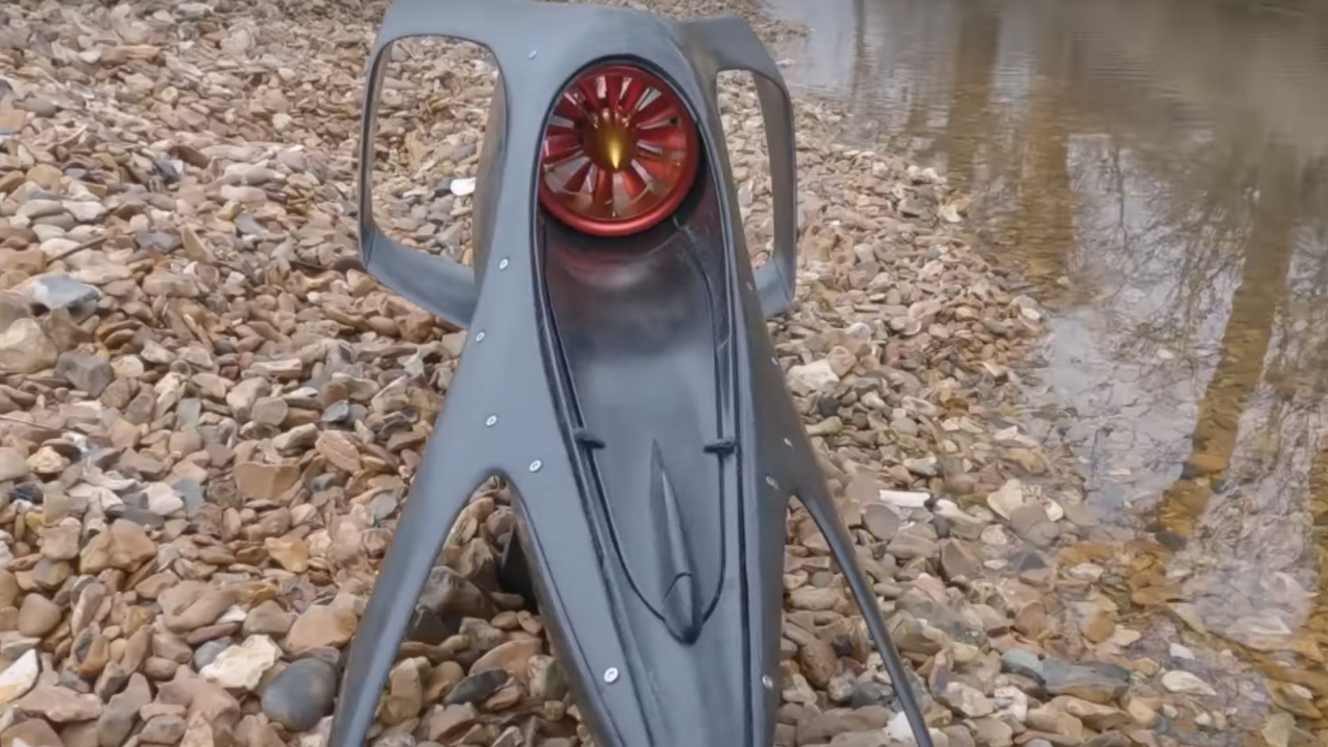Video: Student-built HydraJet from recycled parts swims over water with ...