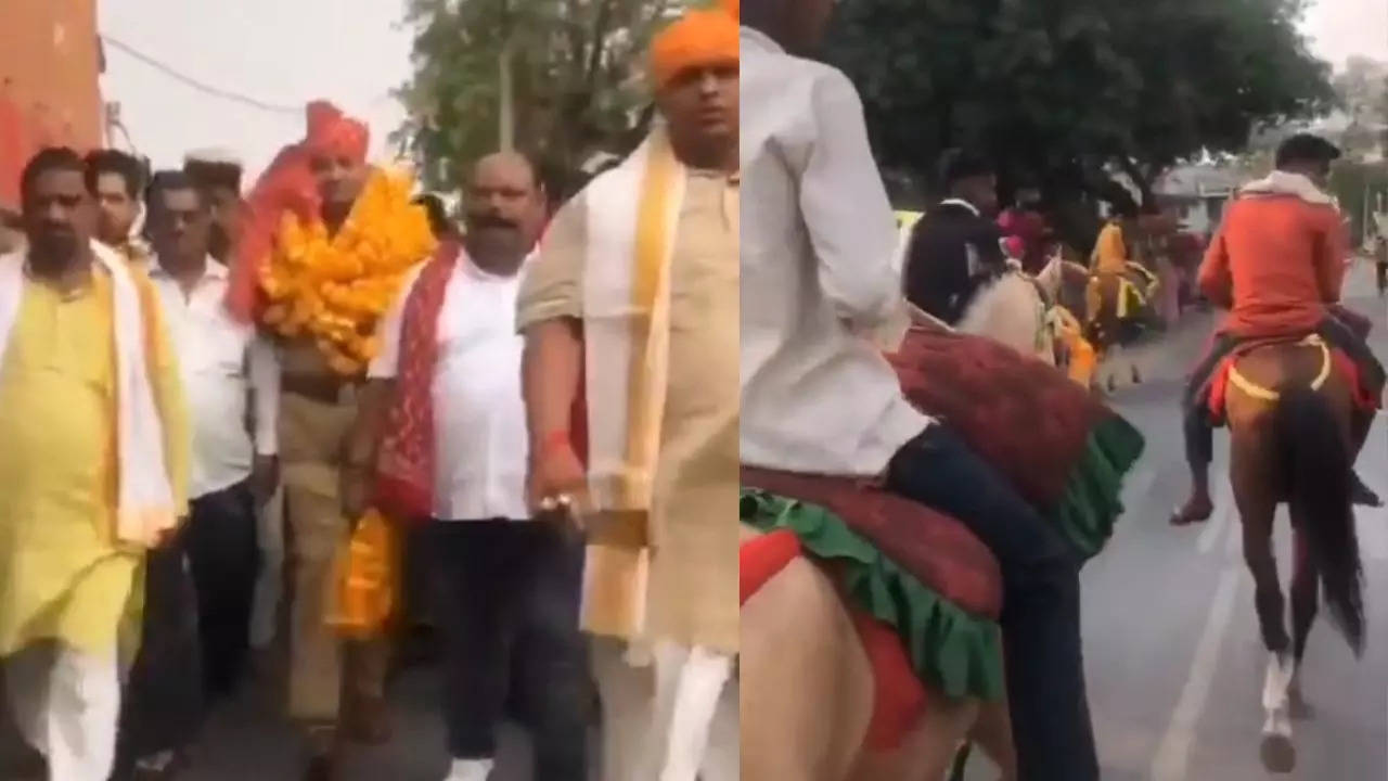 With drums beating and trumpets blaring, transferred UP cop receives ...