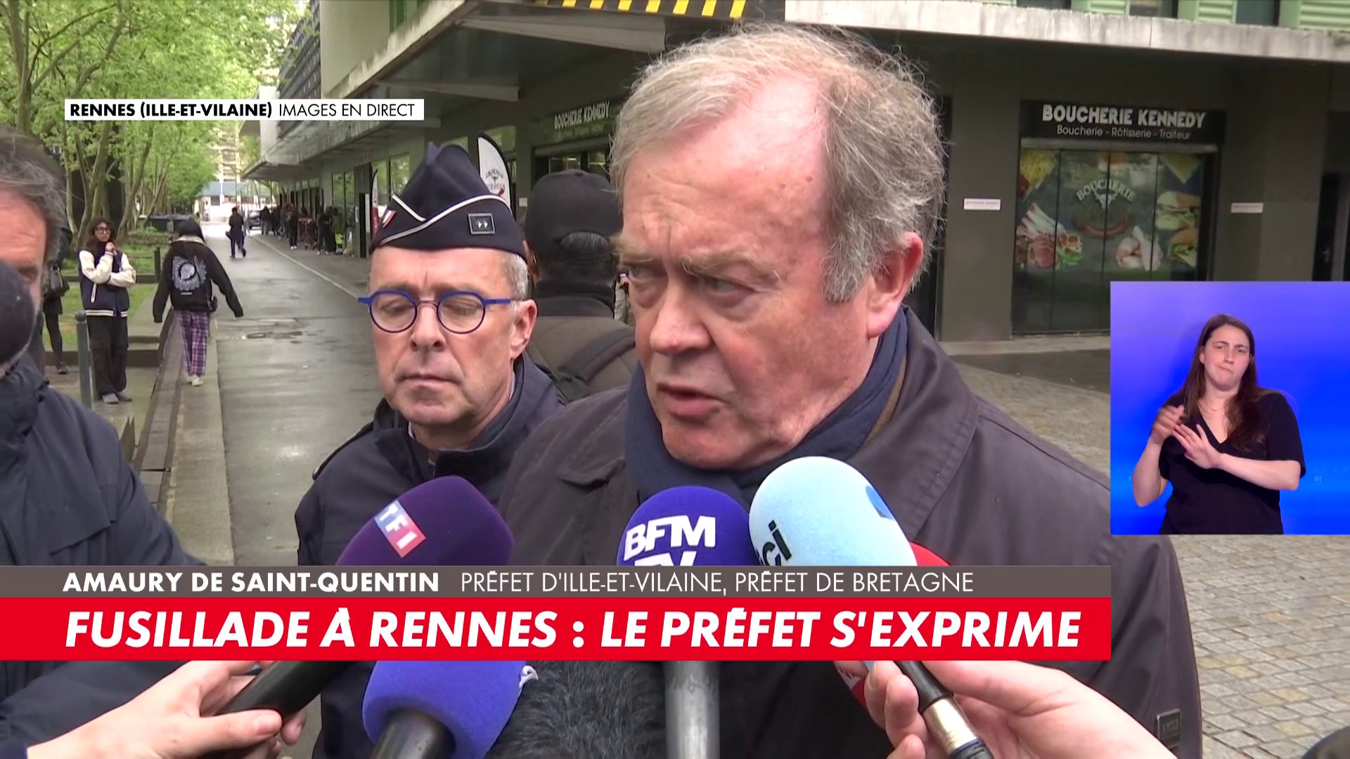 Le préfet d'Ille-et-Vilaine Amaury de Saint-Quentin en direct à Rennes