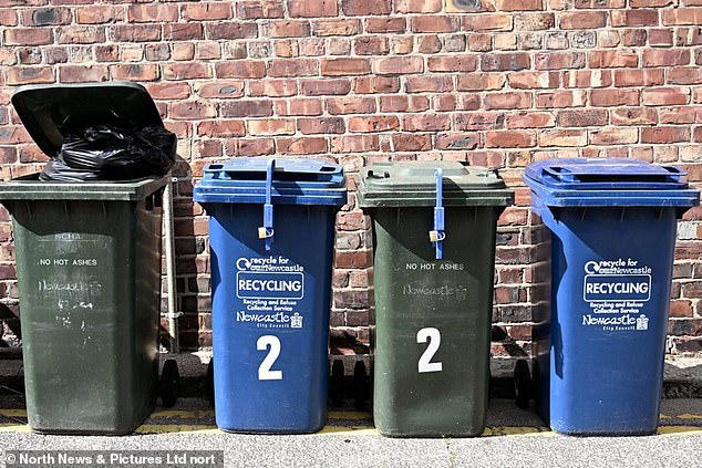 Furious neighbours forced to fit PADLOCKs to bins to stop looters