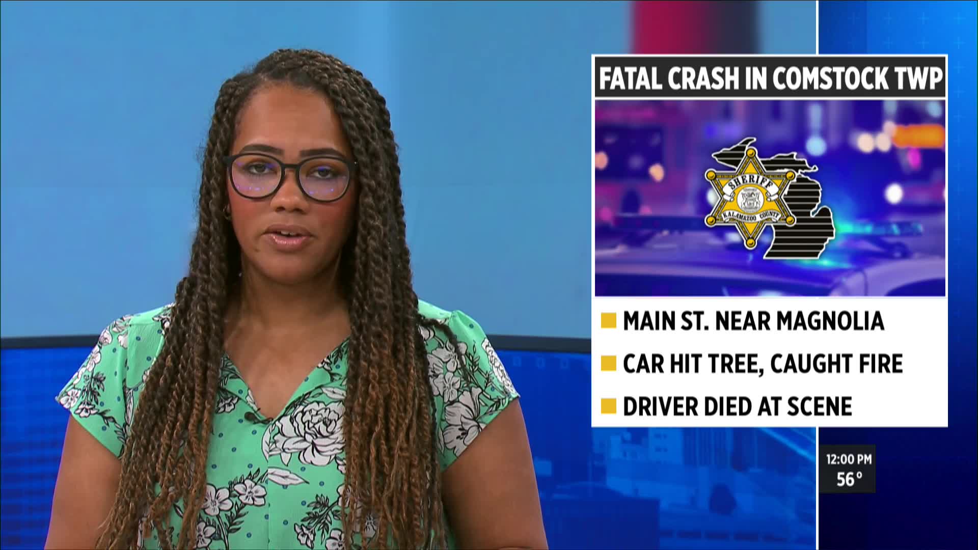 Driver killed in fiery Comstock Township crash