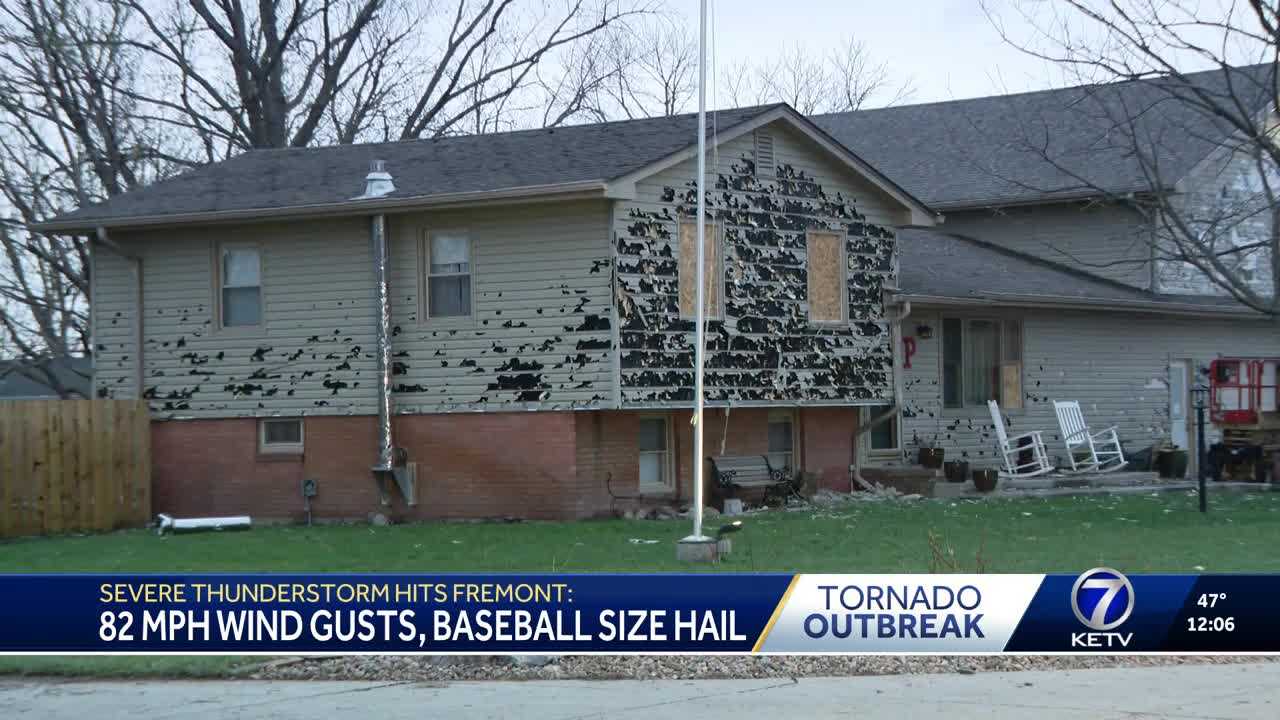 Baseball-sized hail, 82 mph wind gusts reported as severe thunderstorm ...