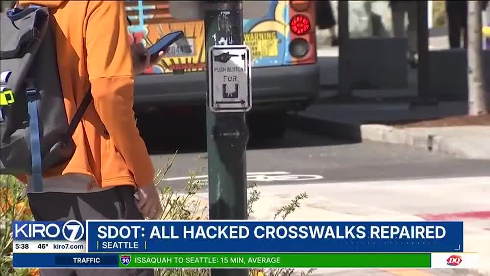 VIDEO: SDOT says all 'hacked' crosswalks are fixed