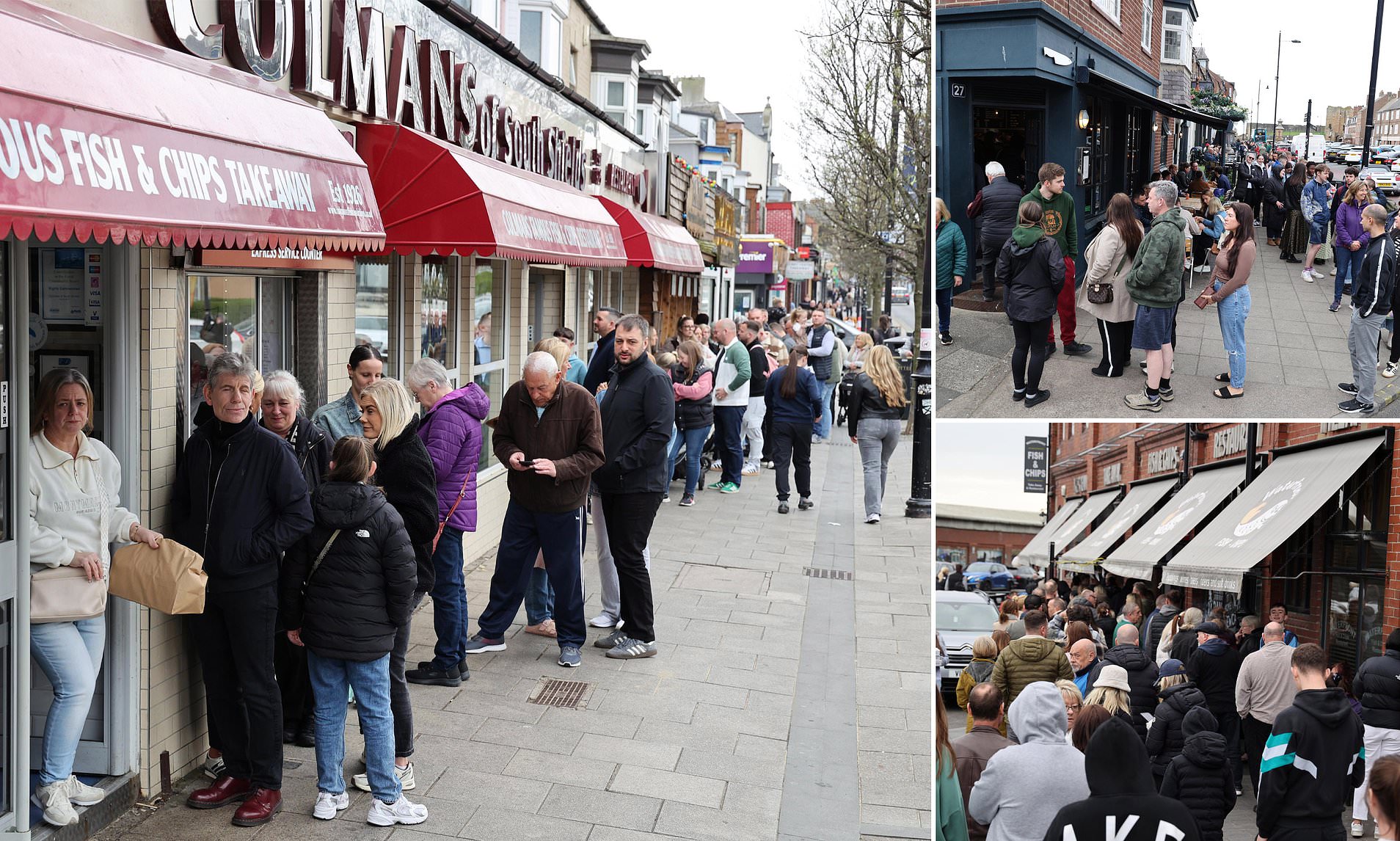 Hundreds queue outside legendary takeaway for tea on Bank Holiday