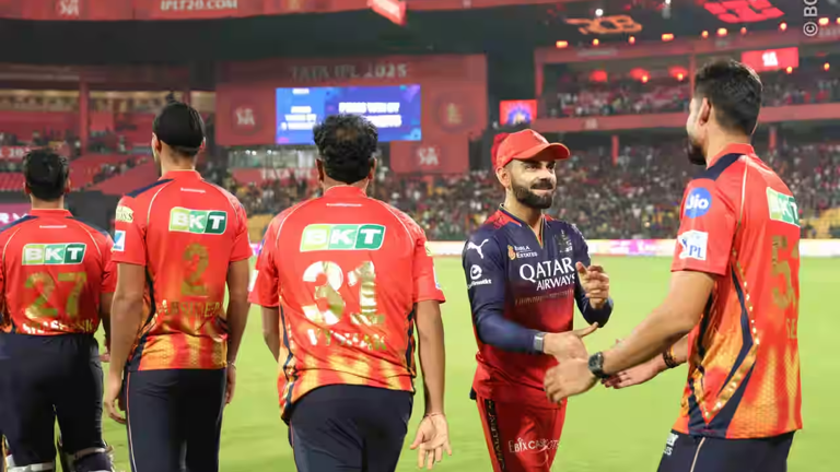 Tim David's Heroics In Vain AS PBKS Thump RCB By Five-Wickets In Rain ...