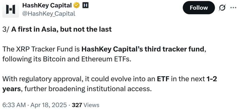 Hashkey takes aim at XRP ETF in Asia with new fund backed by Ripple