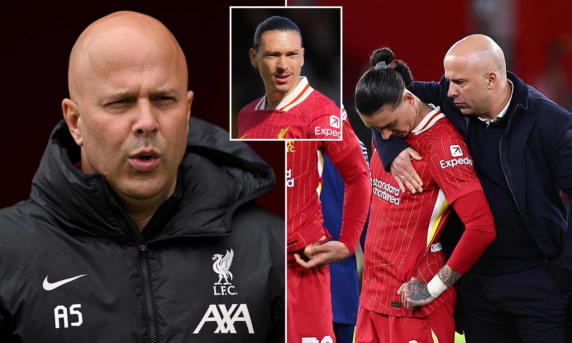 Liverpool boss Arne Slot REJECTS claims Darwin Nunez was involved in ...