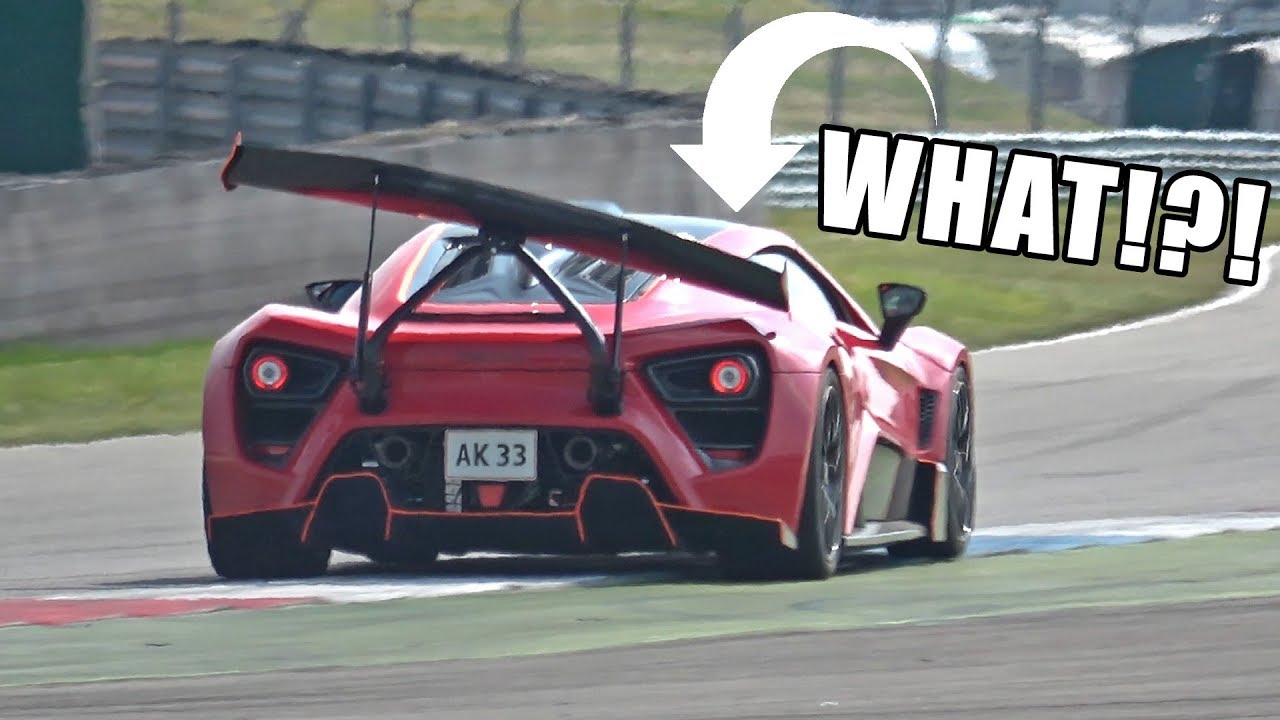 1200HP Zenvo TSR-S – Flat-Out on Track with Active Aero Wing!