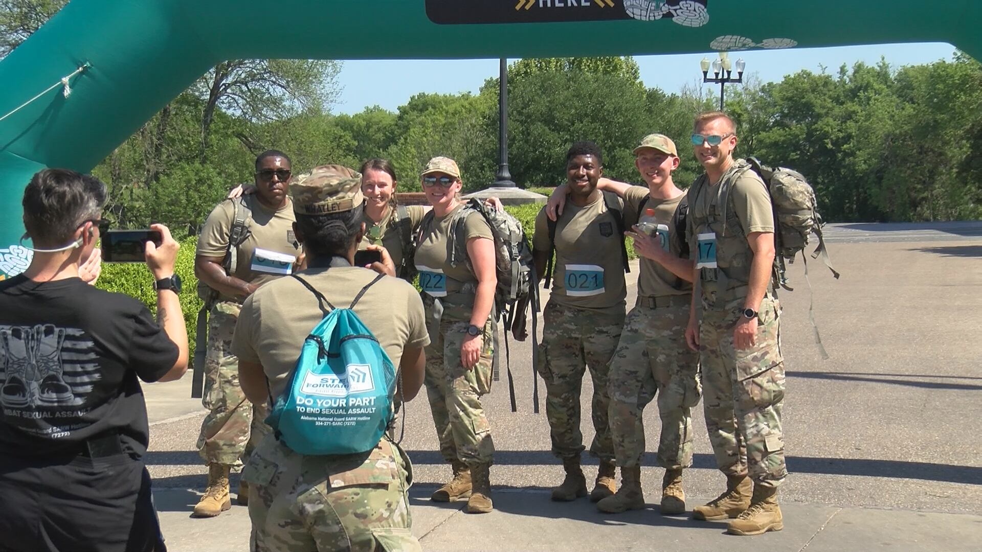 Alabama National Guard holds Ruck March for sexual assault awareness