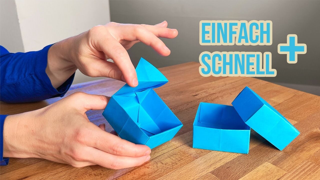 Einfache Schachtel aus Papier basteln - als Geschenkschachtel oder ...